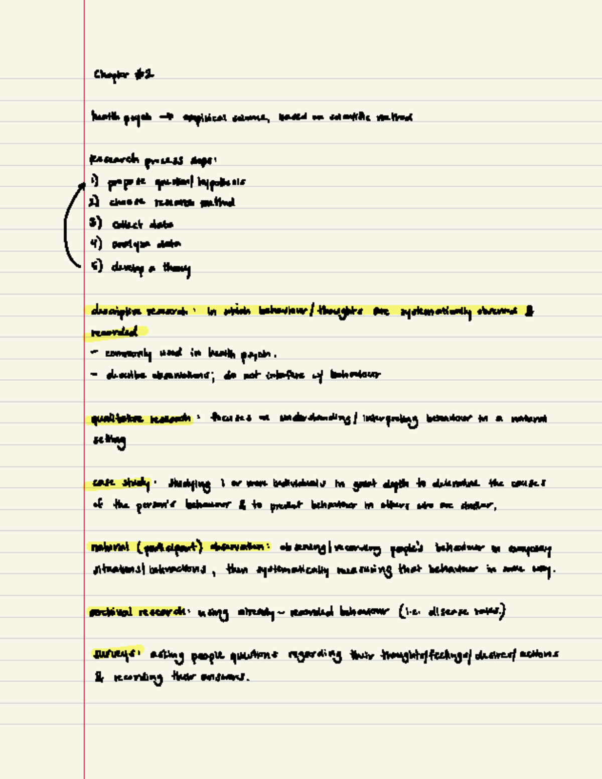 Health Psychology Chapter 2: Research Methods Overview - Studocu