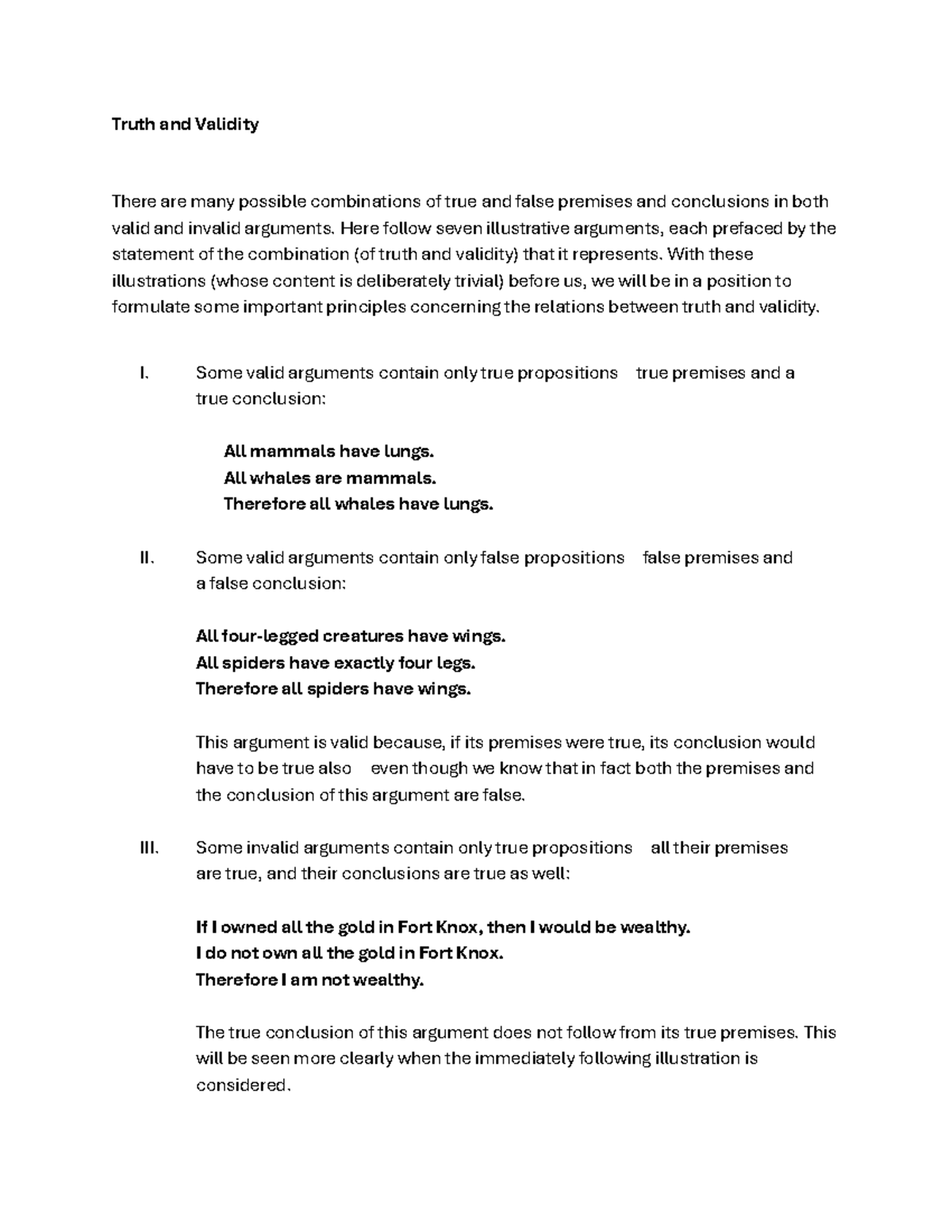 Analyzing Truth and Validity in Arguments: A Comprehensive Study - Studocu