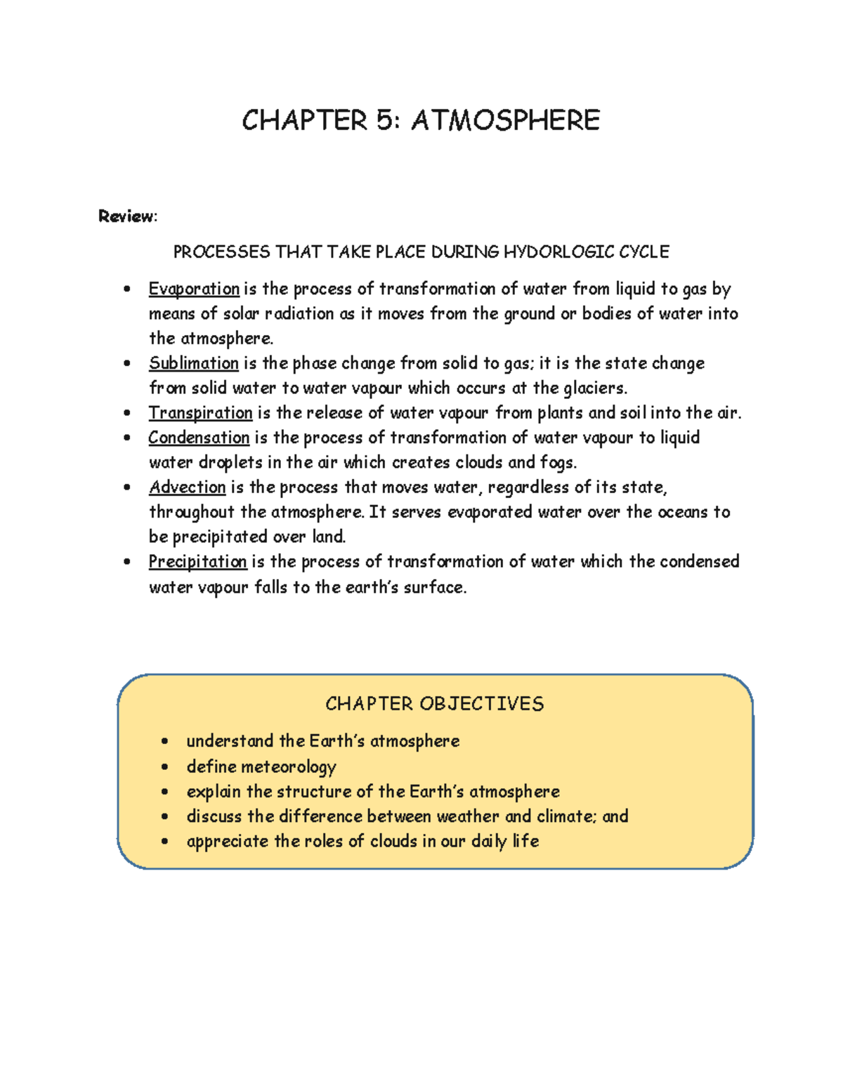 Chapter 5-Atmosphere - Module on Environmental Science - CHAPTER 5 ...