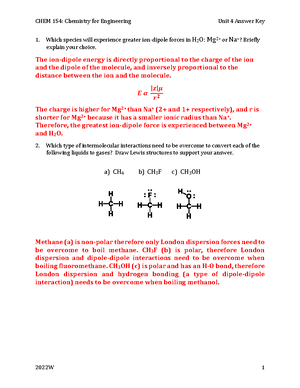 CHEM154 Unit 9 KEY - Worksheet unit 9 - Include appropriate graphs of ...