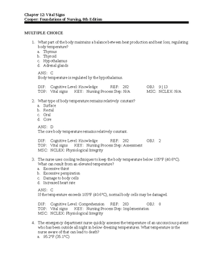 Exam View - Chapter 36 - Fundamentals of Nursing - Chapter 36: Loss and ...