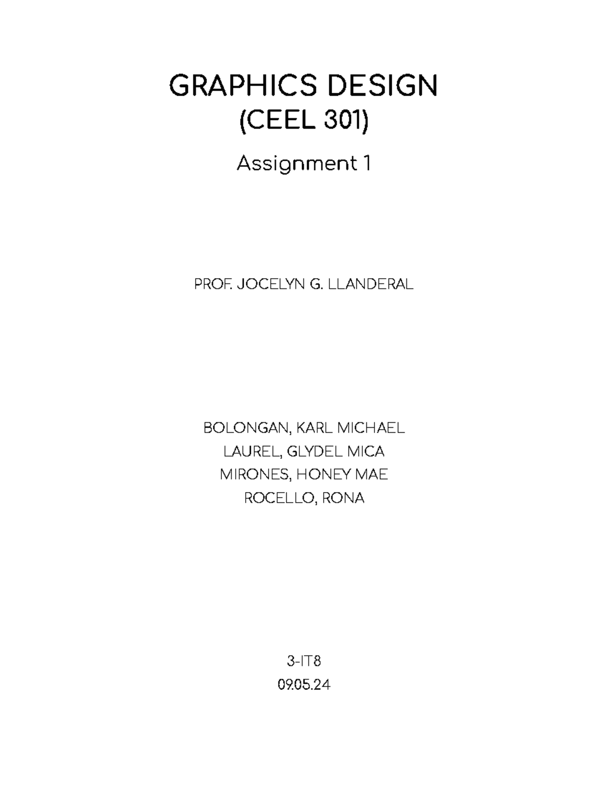 Graphics- Design Assignment GR4 - GRAPHICS DESIGN (CEEL 301) Assignment ...