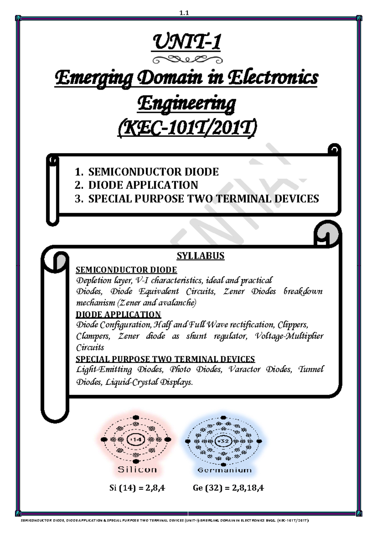 Emerging domains in electronics engineering: Semiconductor diodes and ...