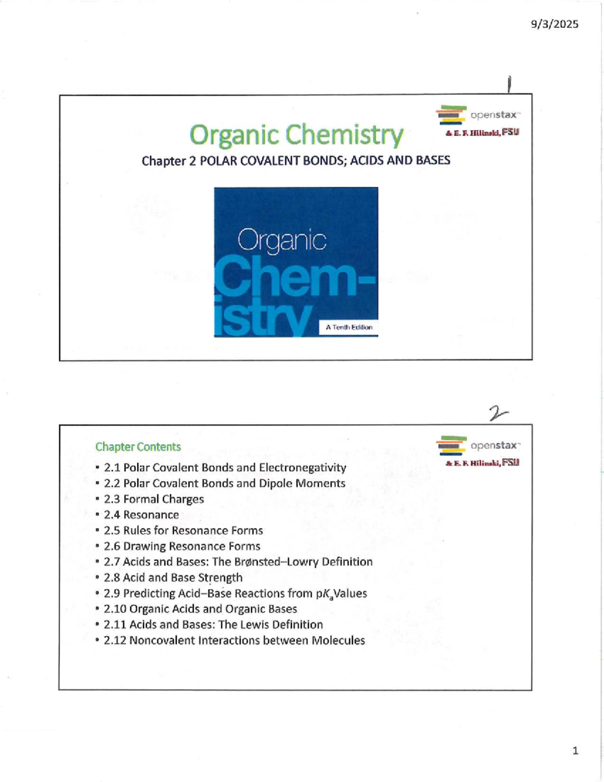 Organic Chemistry 10e: Chapter 2 - Polar Covalent Acids & Bases - Studocu