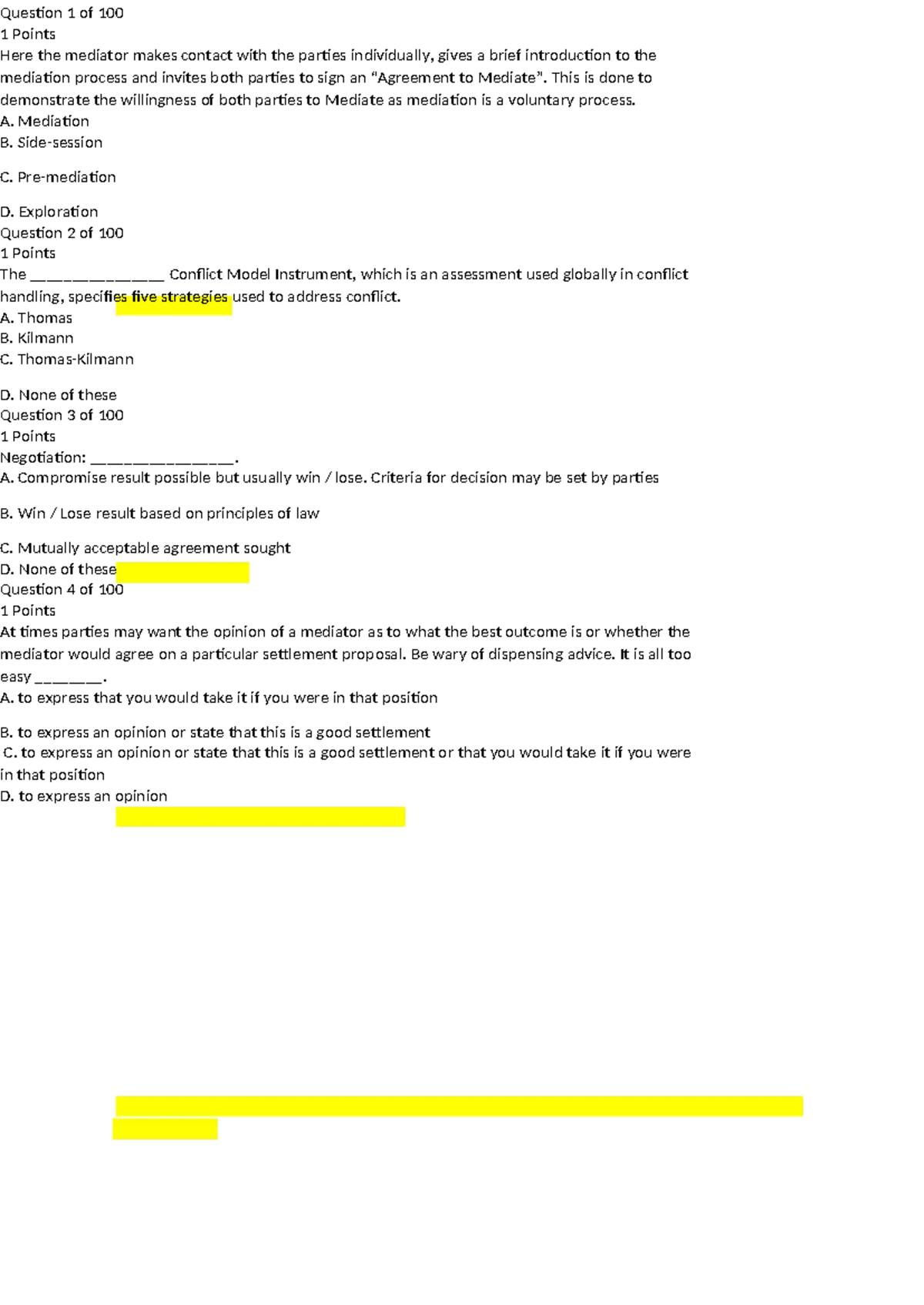 ADR - LSSALEAD Exam Questions and Answers (Q1-Q80) - Studocu