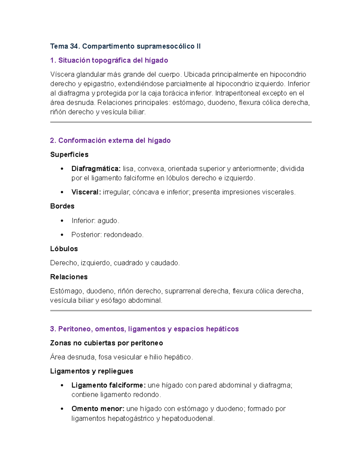 Anatomía 6to corto: Compartimentos Supramesocólico e Inframesocólico ...