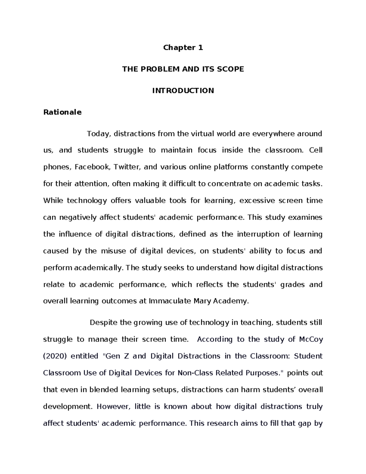Digital Distractions and Academic Performance: A Study on JHS Students ...