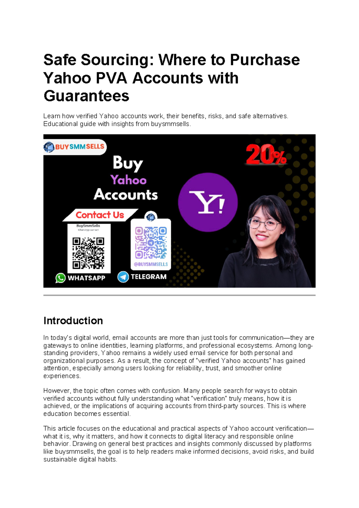Safe Sourcing: Guide to Verified Yahoo Accounts & Their Benefits - Studocu