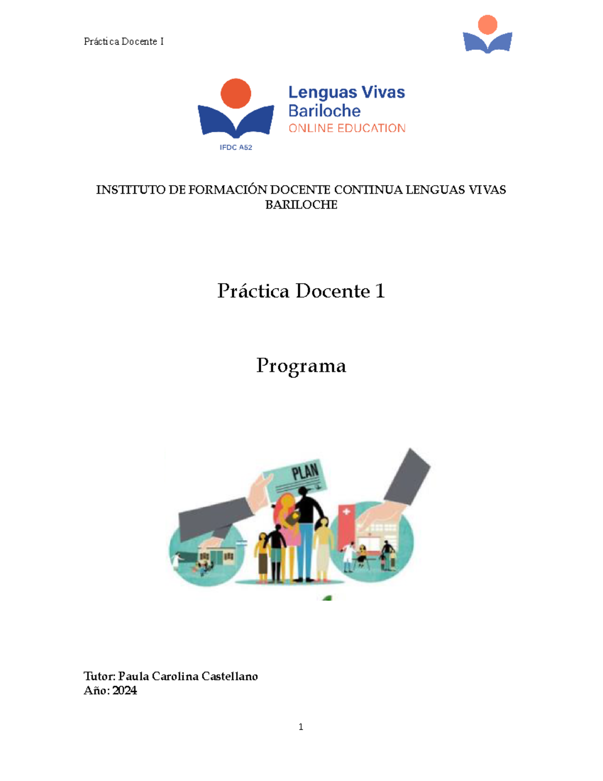 Programa Practica Docente en PDF - INSTITUTO DE FORMACIÓN DOCENTE CONTINUA LENGUAS VIVAS ...