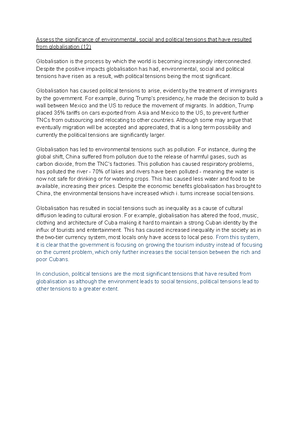 Edexcel A Level Geography Paper 2 Further Notes - Paper 2 Further Notes ...