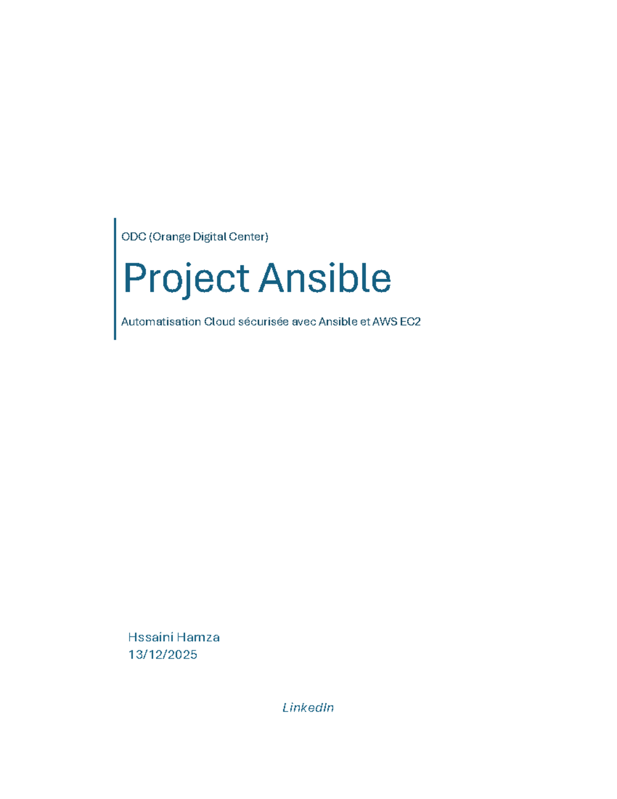 ODC Project: Automatisation Cloud Sécurisée avec Ansible et AWS EC2 ...