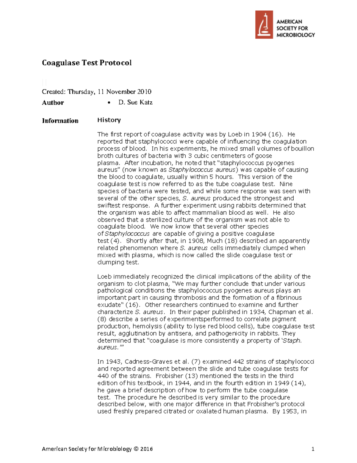 Coagulase-Test-Protocol - Coagulase Test Protocol | | Created: Thursday ...
