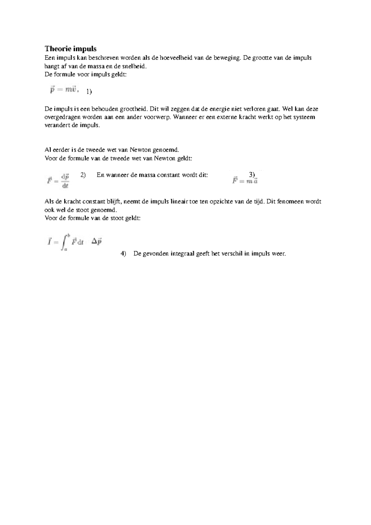 Theorie van Impuls: Definitie, Formules en Toepassingen - Studeersnel
