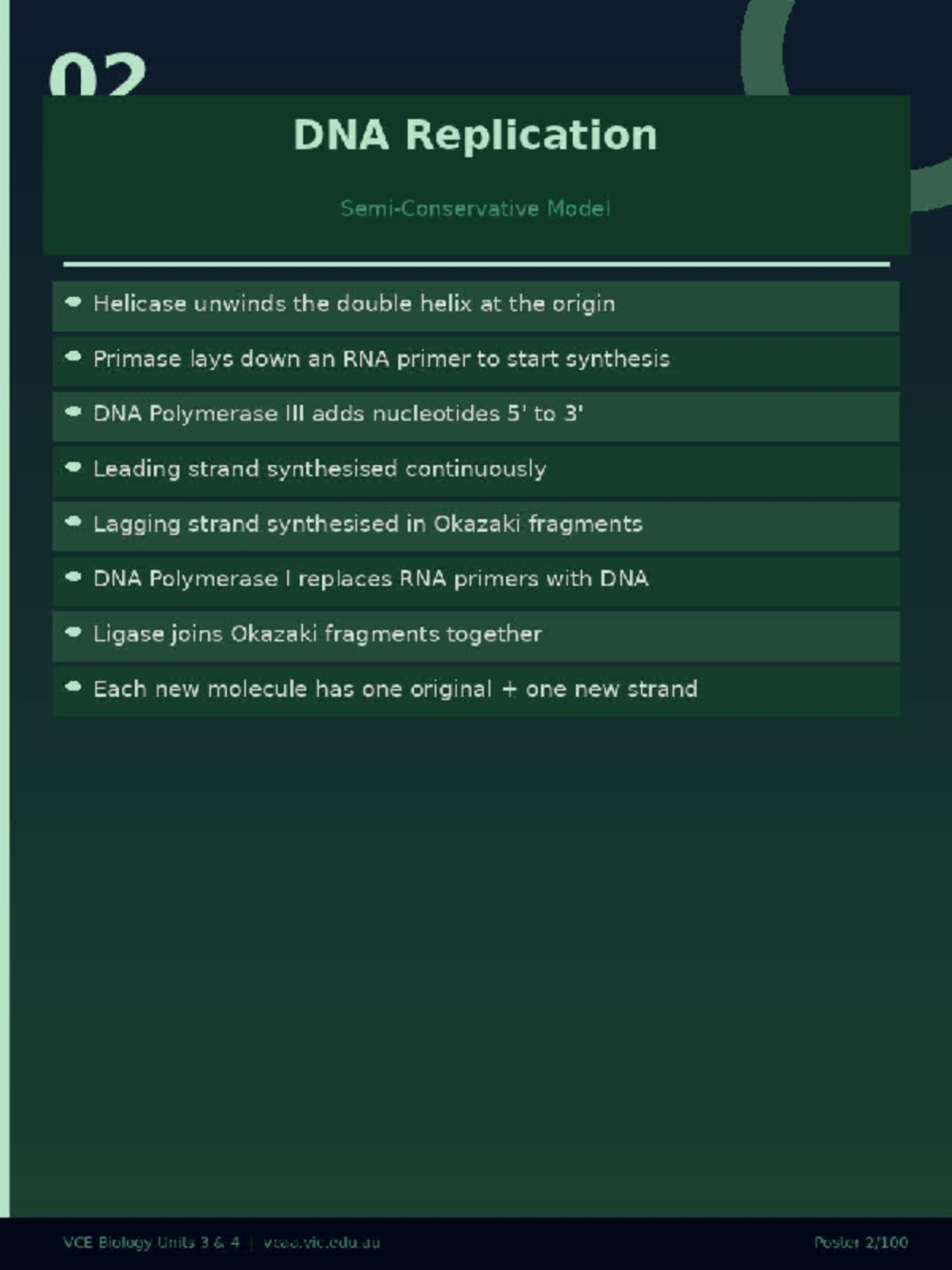 02 dna replication - biology unit 3/4 summary for the topic - DNA ...