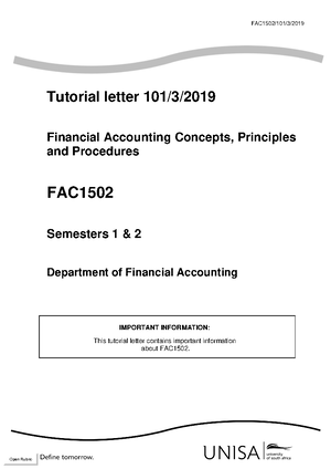 Fac1502 3 - Assessment 3 - FAC1502 - Studocu