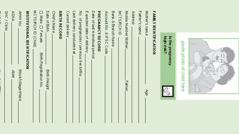 MCP Card: Mother and Child Protection Guidelines - Studocu