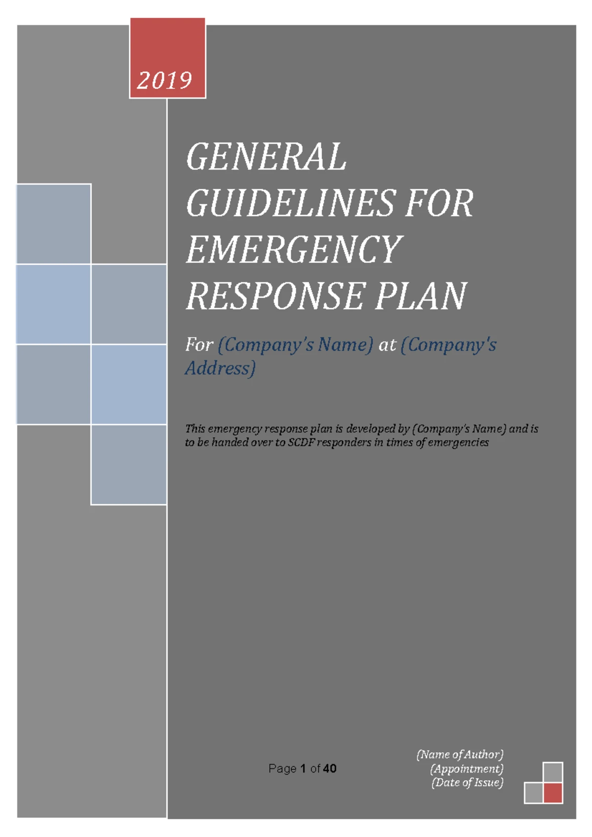 SCDF - Latest Evacuation Planning Guidelines (Approved Mar2018 ...