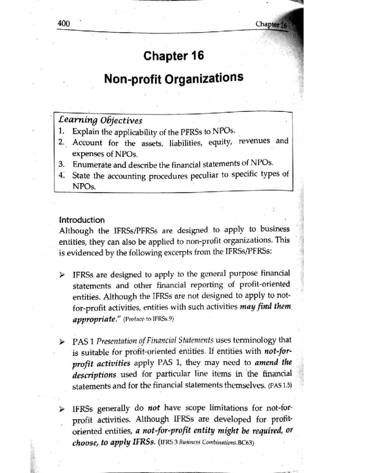 NPO 400: Lesson on Accounting for Non-Profit Organizations - Studocu