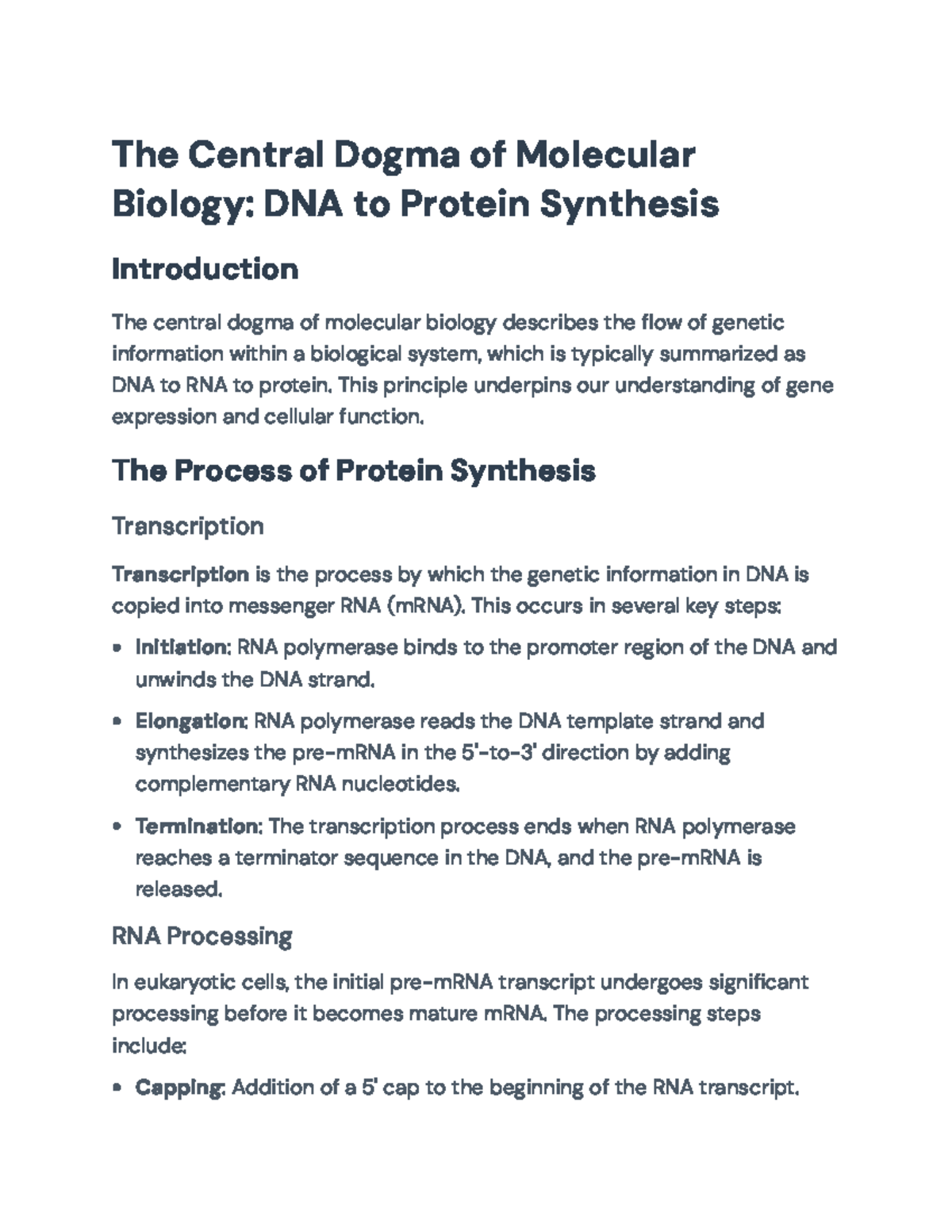 Molecular Biology 101: The Central Dogma & Protein Synthesis Overview ...