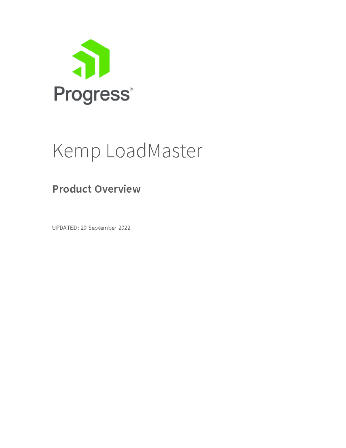 Kemp LoadMaster Product Overview and Features Guide - Studocu