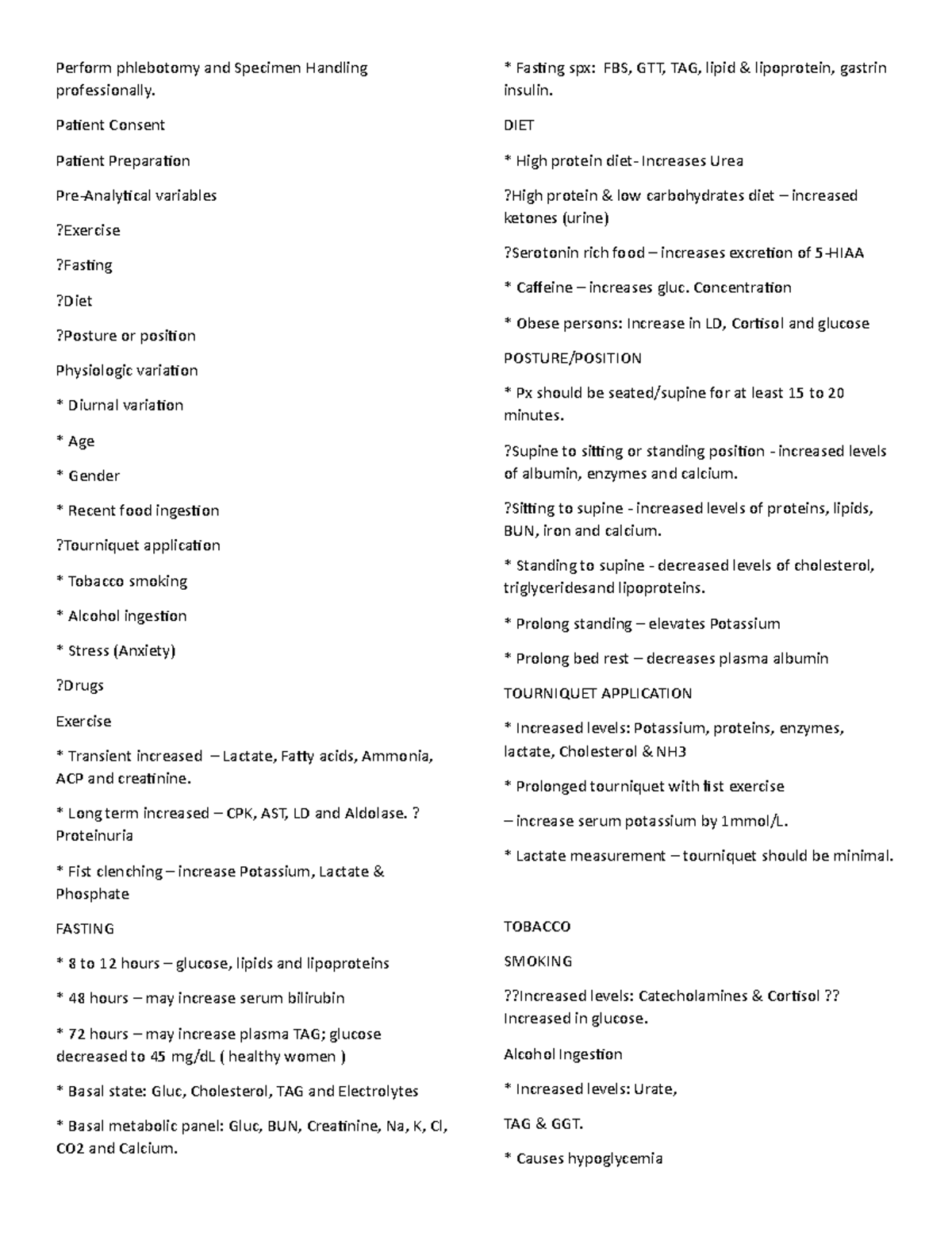 Specimen Collection and Handling - Perform phlebotomy and Specimen ...