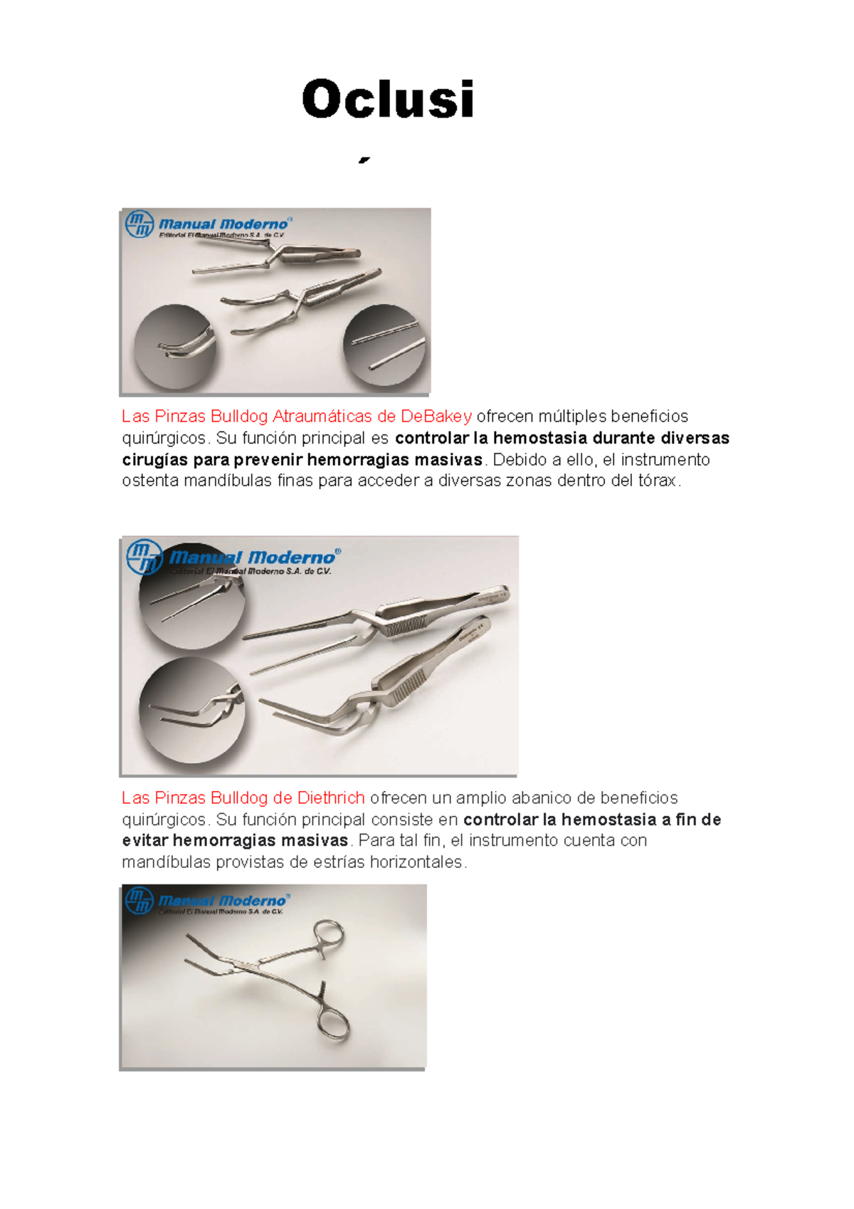 Album - Instrumental quirúrgica de Cirugía Vascular - Las Pinzas ...