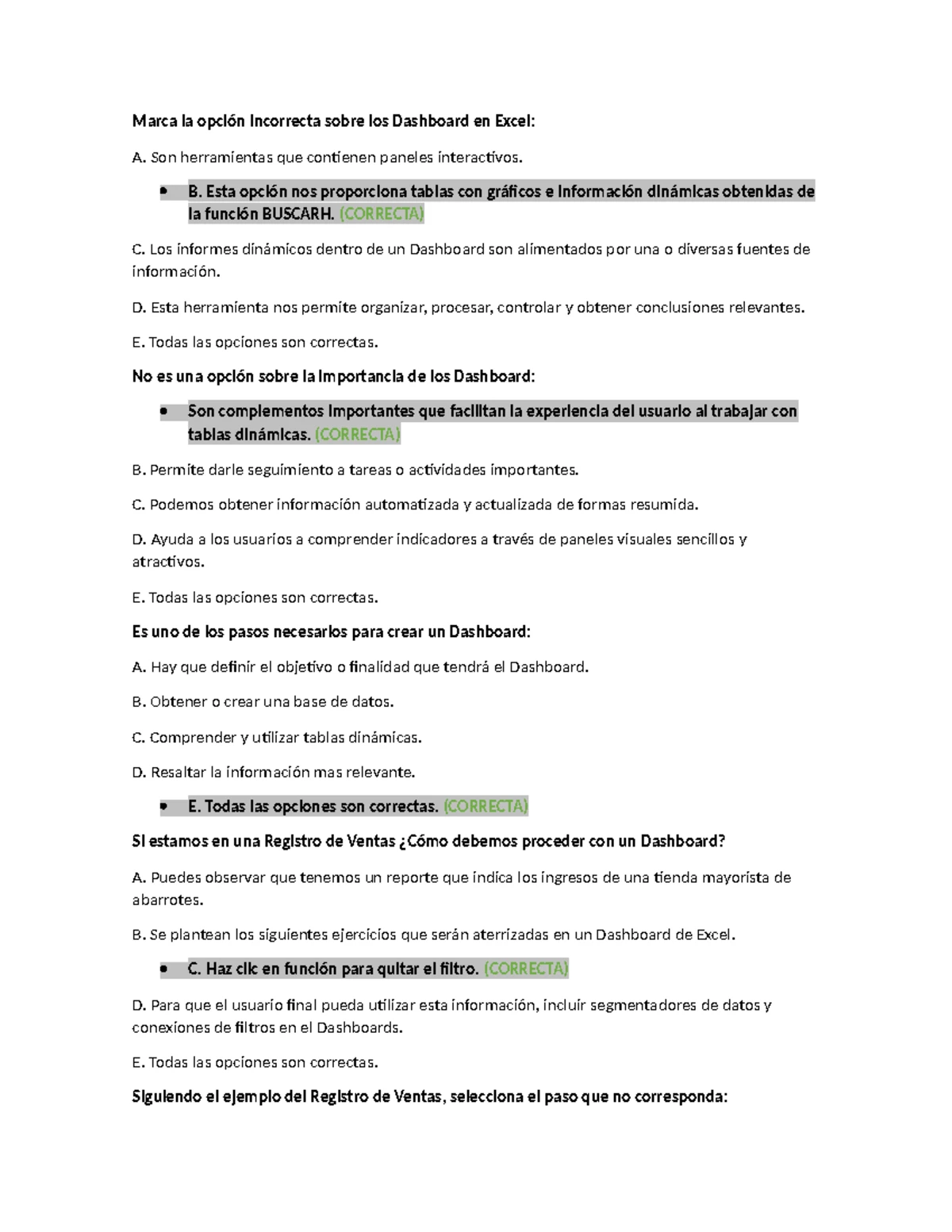 Excel Avanzado - Prueba Teórica - M4: Macros y Programación - Studocu