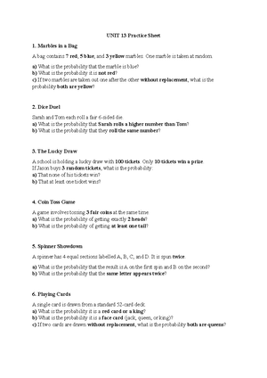 Cambridge IGCSE 0580 Specimen Paper 2 Mark Scheme (2025) - Studocu
