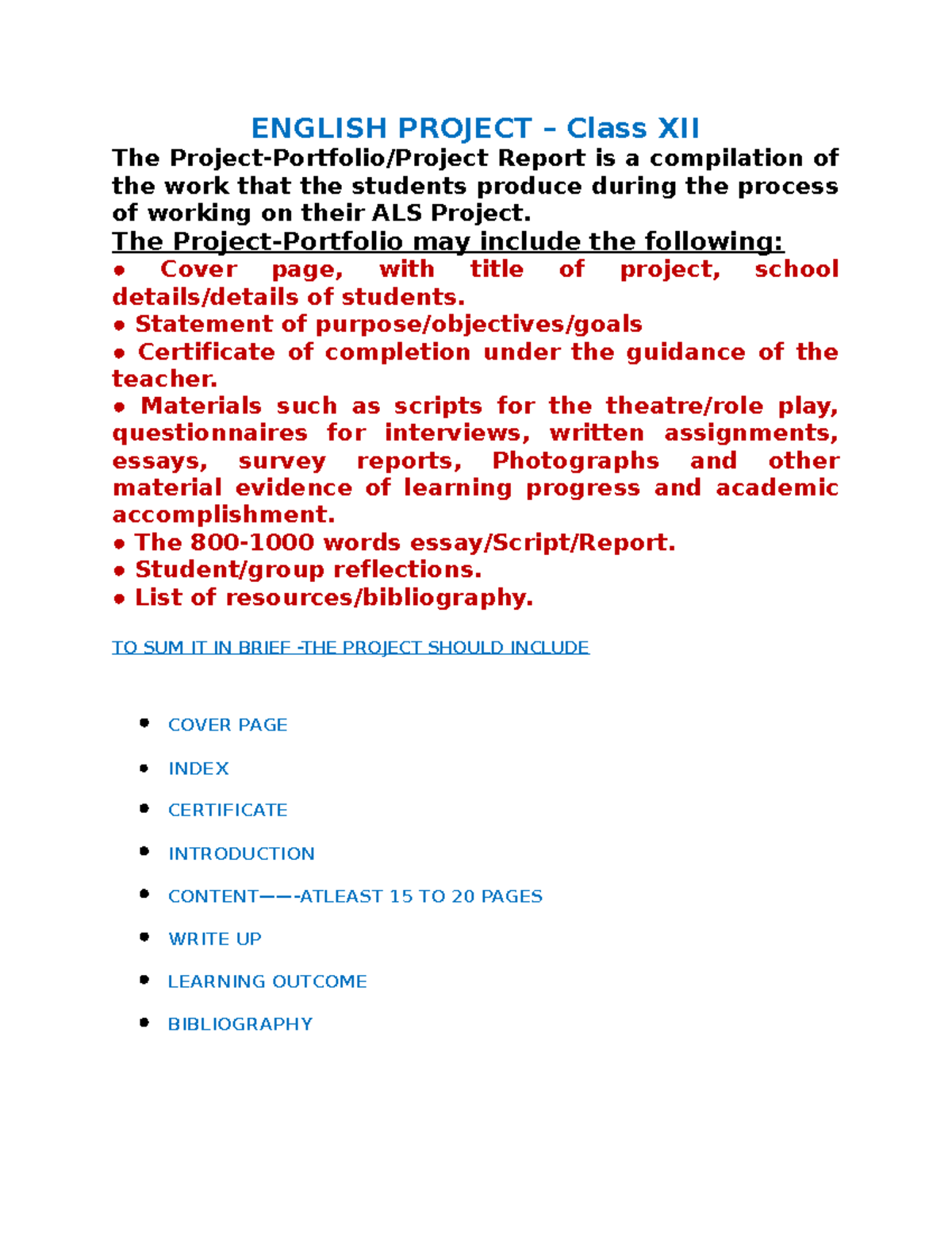 English Project - Class XII (2023-24) - ENGLISH PROJECT – Class XII The ...