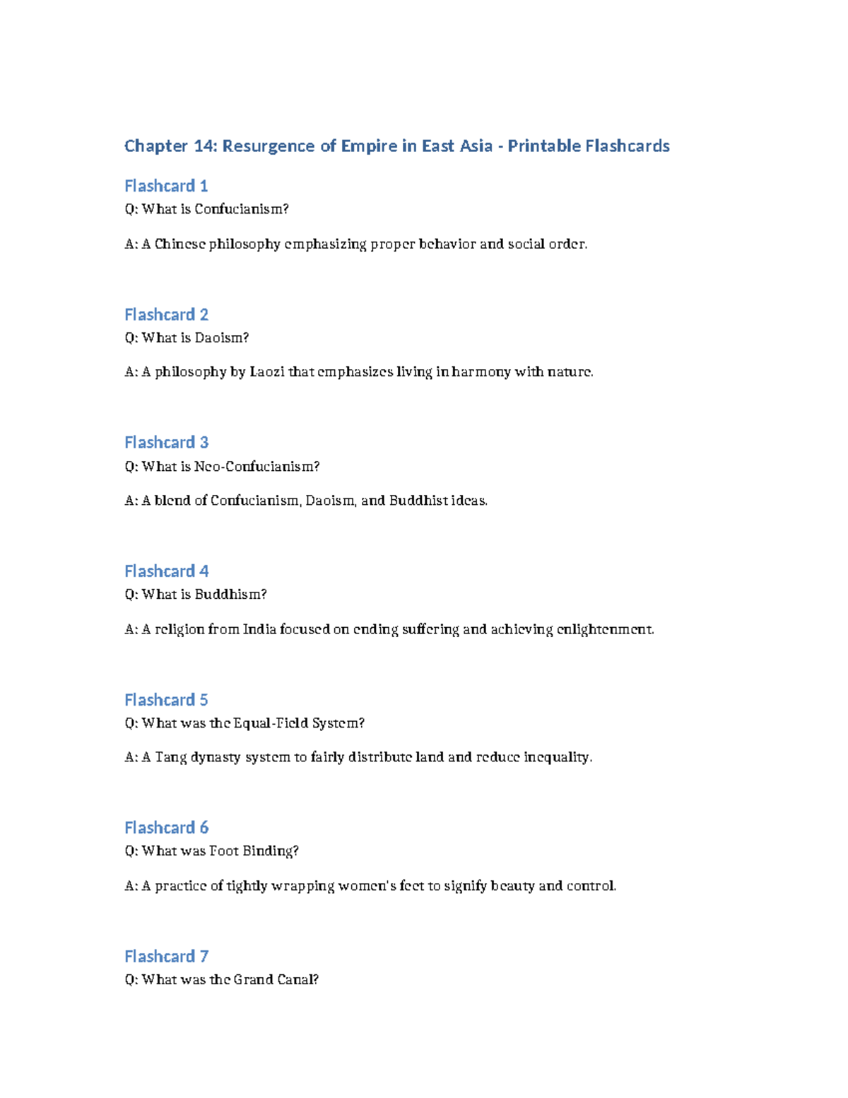 Chapter 14: Resurgence of Empire in East Asia - Flashcards - Studocu