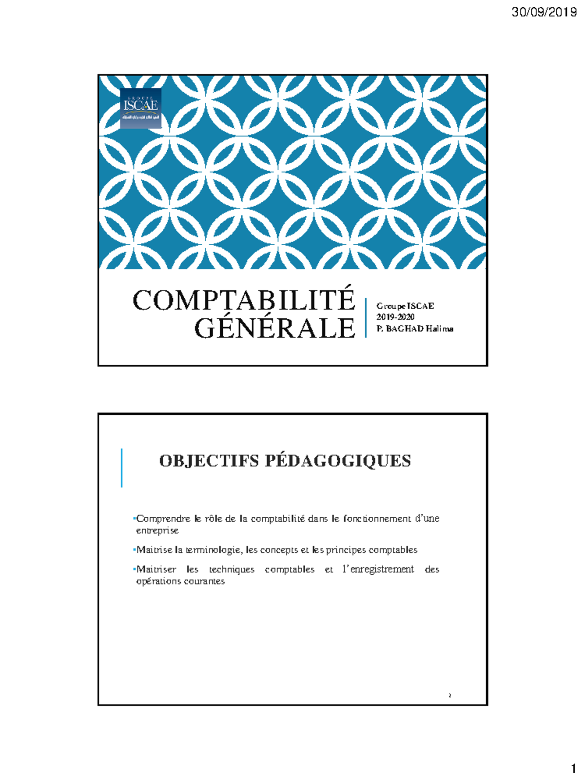 Cours de Comptabilité Générale - Partie 1: Concepts et Méthodologie ...
