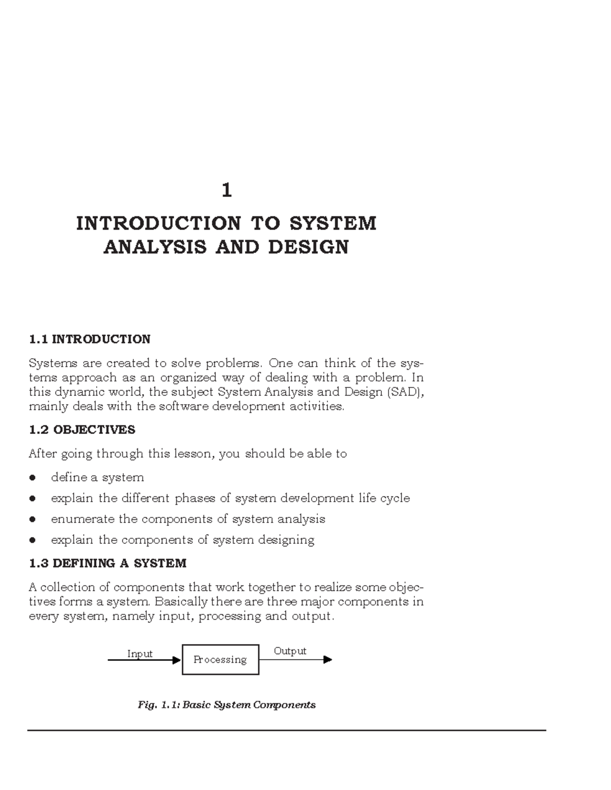 Lesson 2 - System Development Cycle - 1 INTRODUCTION TO SYSTEM ANALYSIS ...