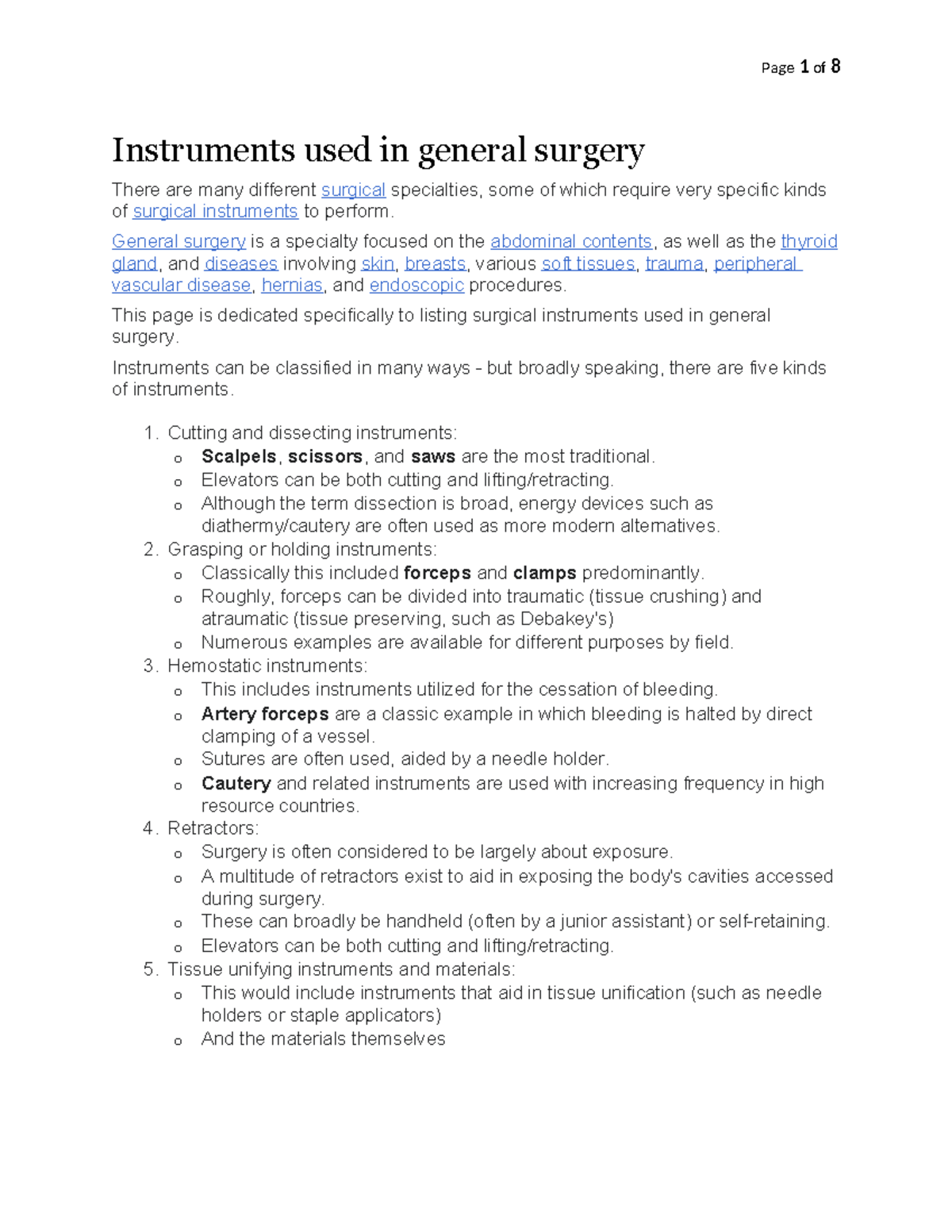 OR-instruments - None - Instruments used in general surgery There are ...