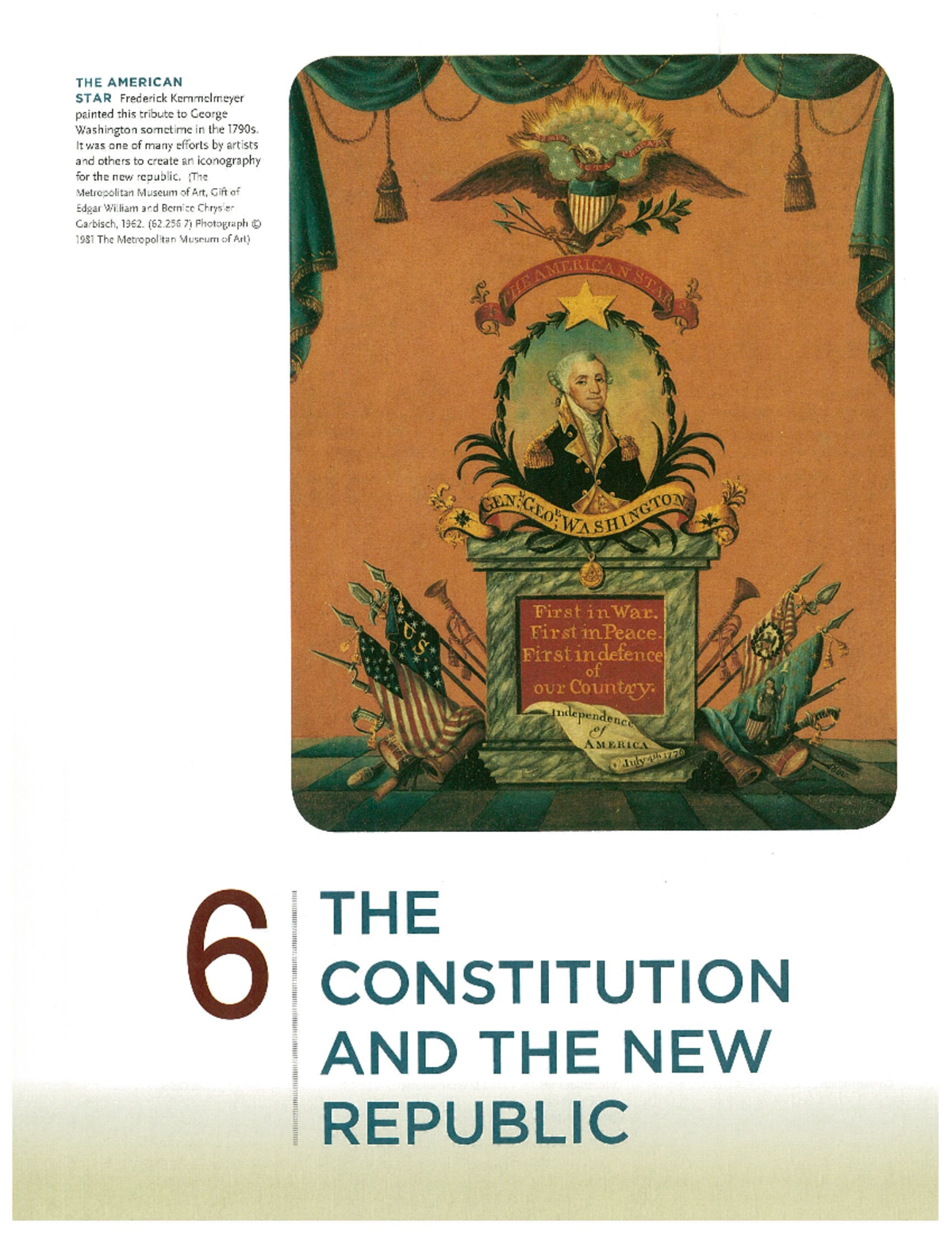 APUSH Brinkley - Chapter 6: The Constitution in the New Republic - Studocu