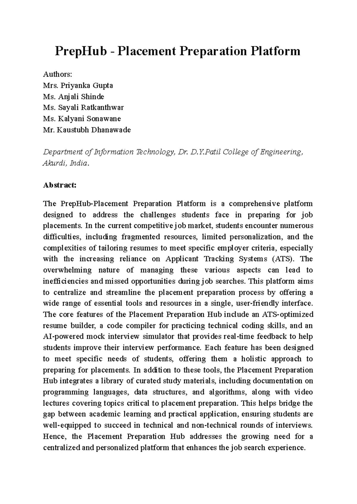 Researchppr 1 - this sis about something - PrepHub - Placement ...