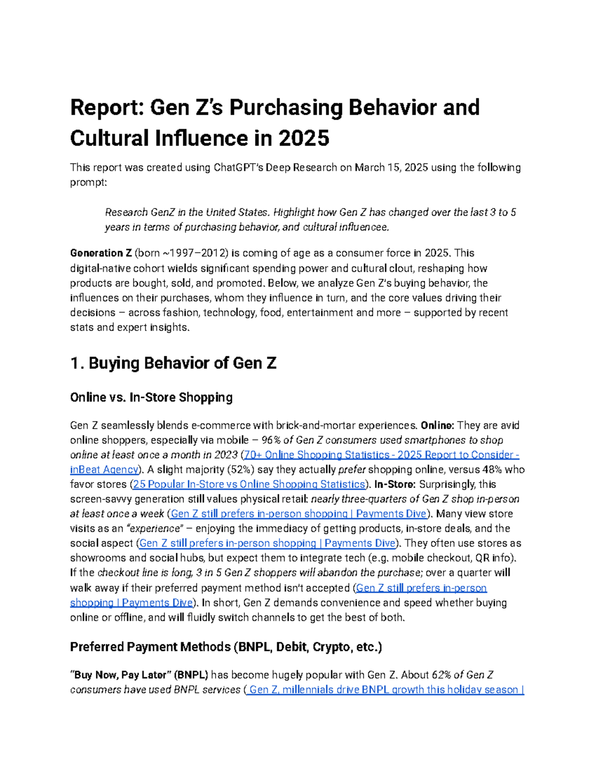 Gen Z Purchasing Behavior & Cultural Influence Report 2025 - Studocu