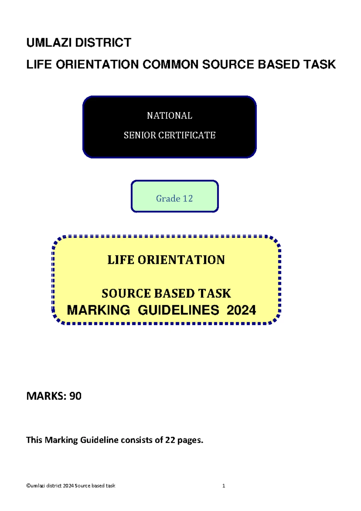 Amended English FAL P1 September 2024 Grade 12 Guidelines ( Final)-1 ...