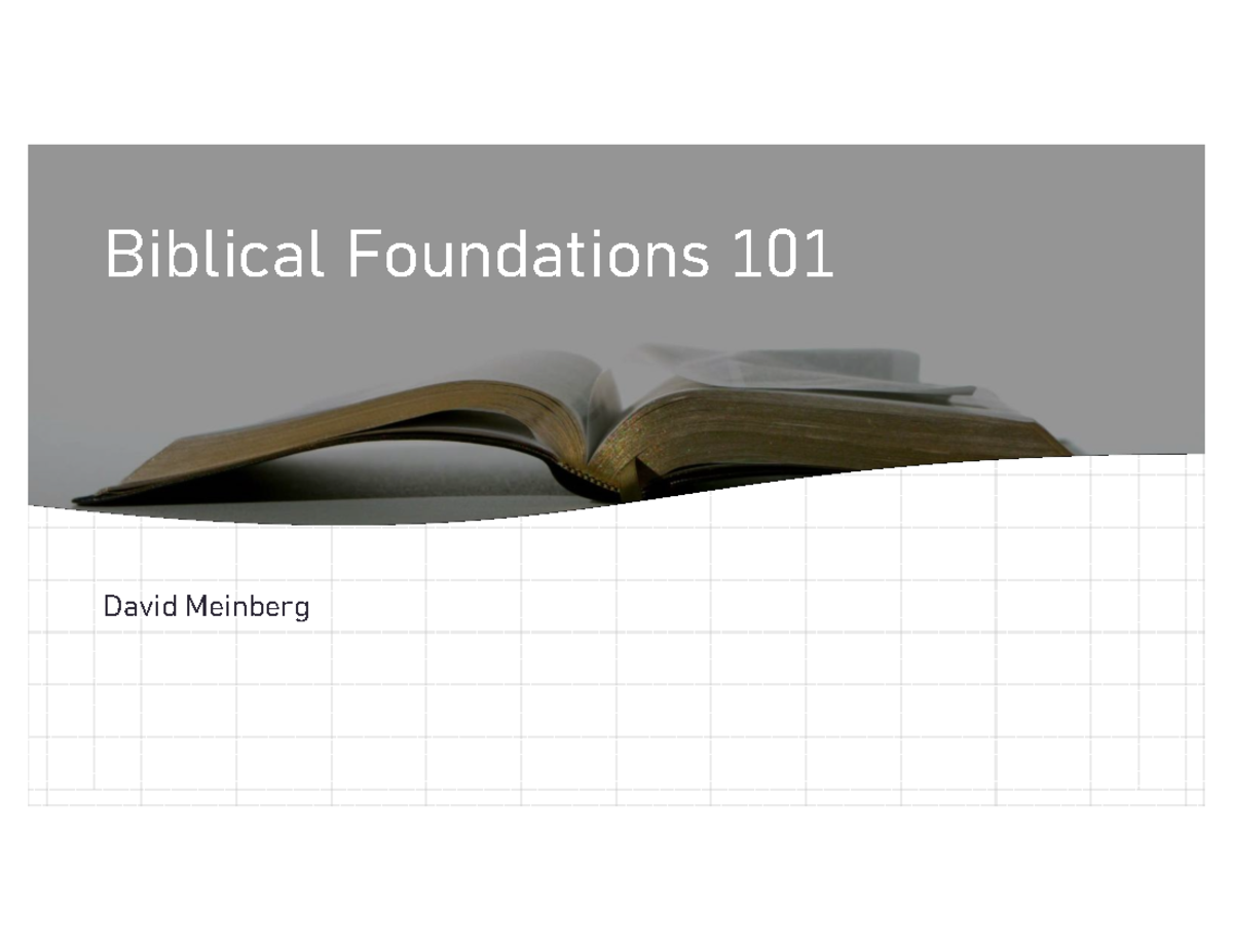 Biblical Foundations 101: Overview of Conquest and Monarchy - Studocu