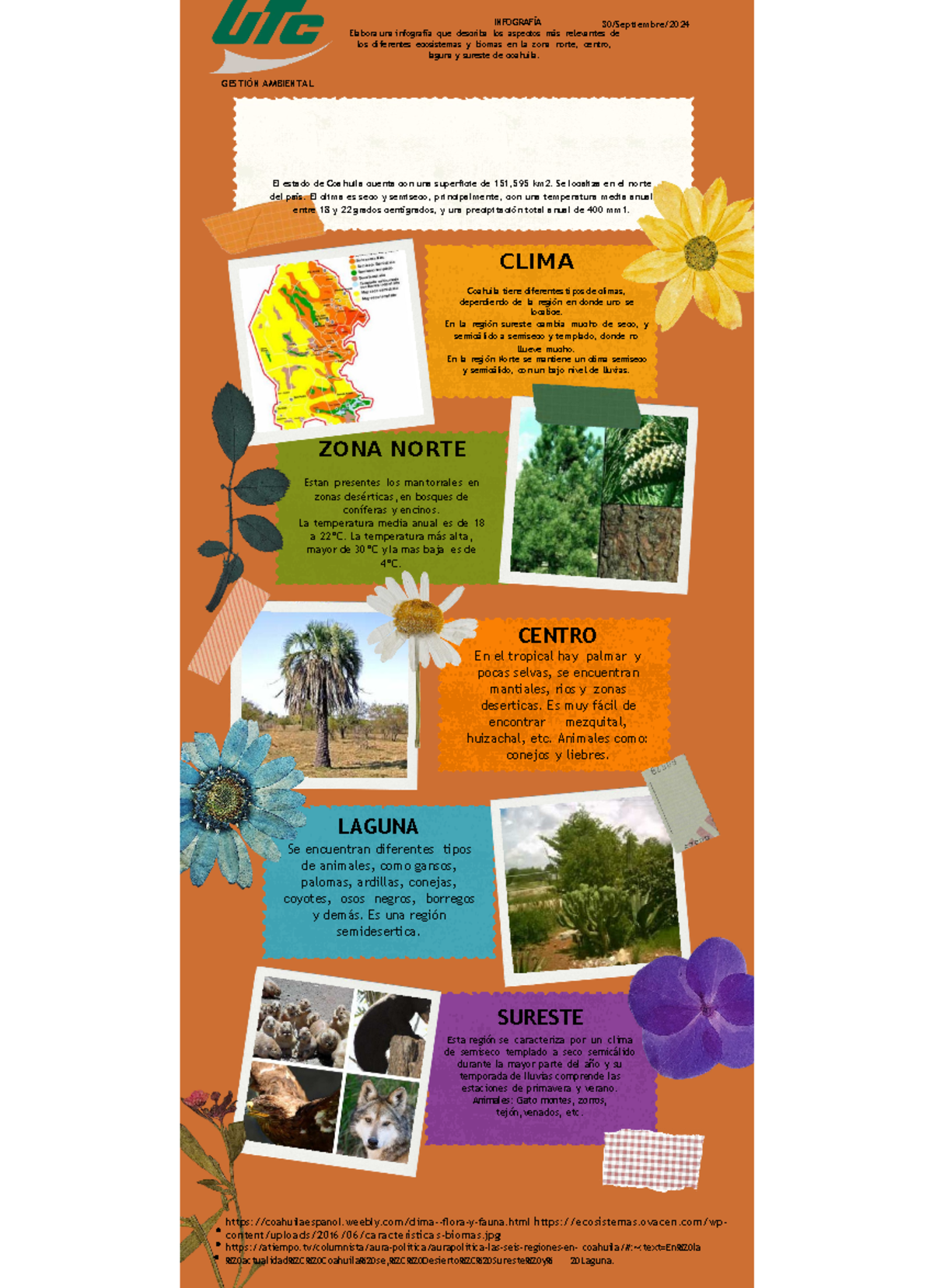 Tarea 2: Infografía sobre Ecosistemas y Biomas de Coahuila - Studocu