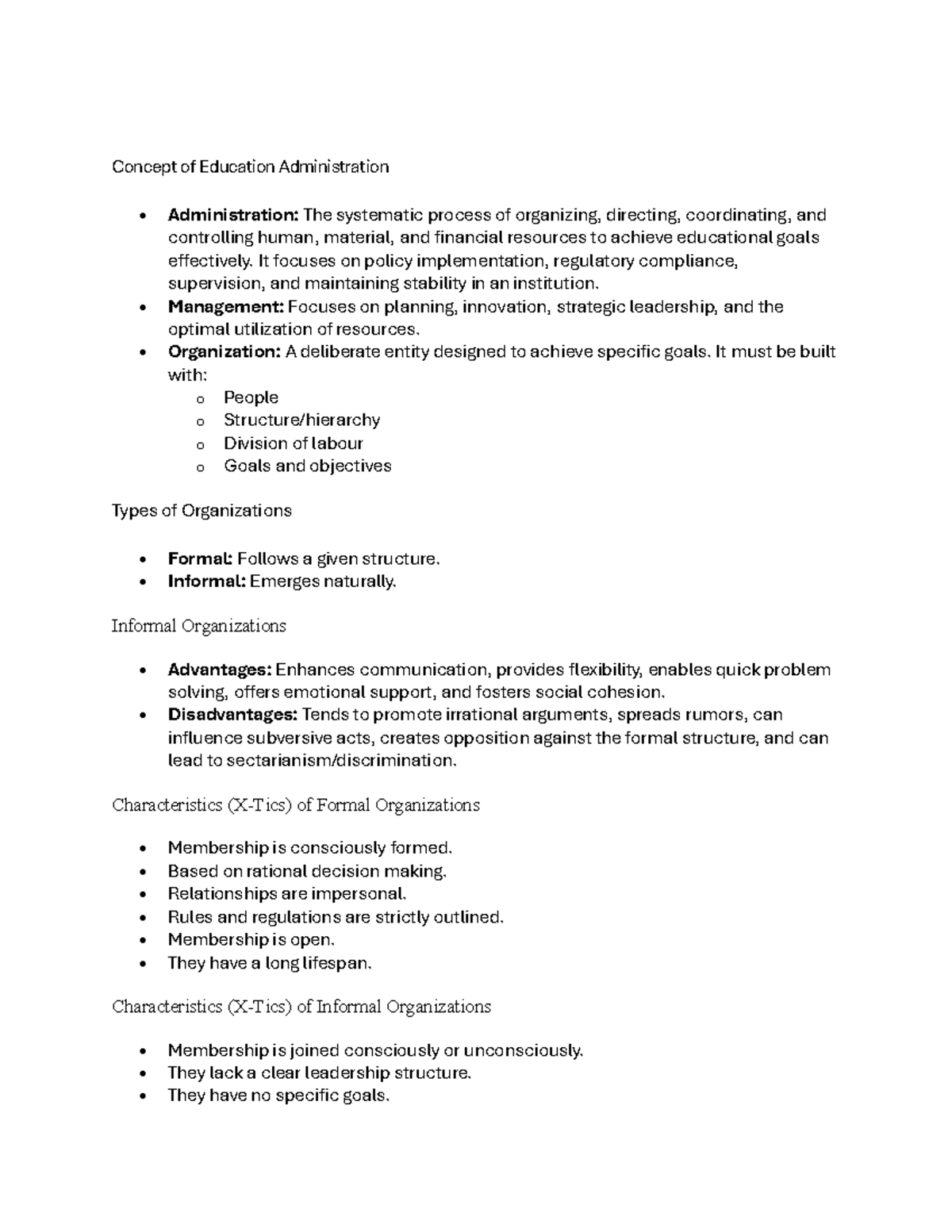 Educational Administration Principles: A Comprehensive Overview - Studocu
