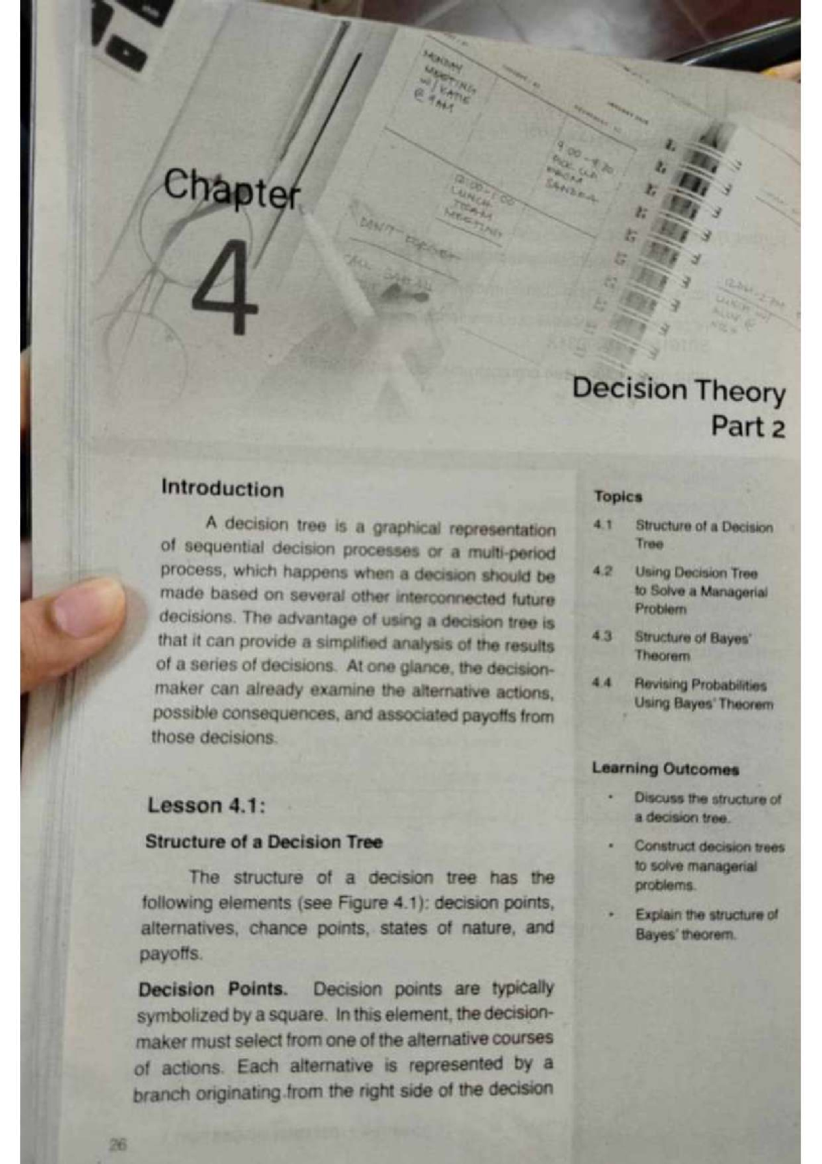 Decision Theory: Decision Trees & Bayes Theorem (Chapter 4) - Studocu