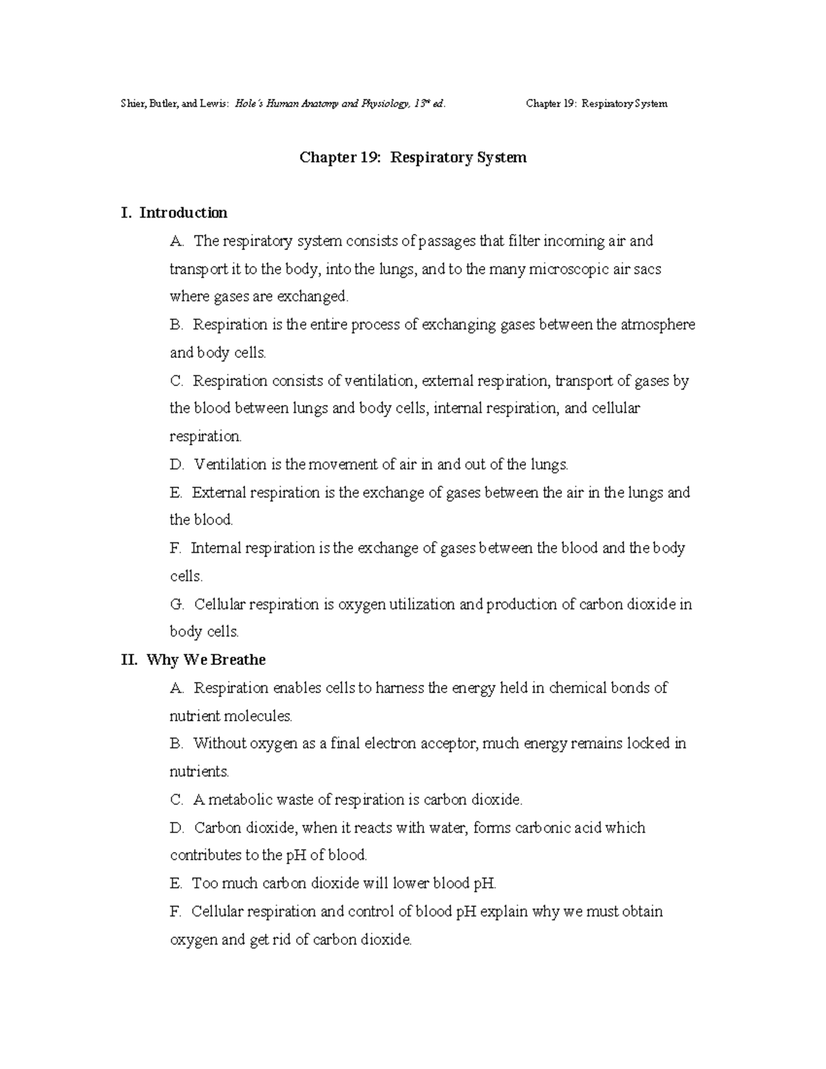 Ch19 Answer Key: Respiratory System - Hole’s Human Anatomy & Physiology ...