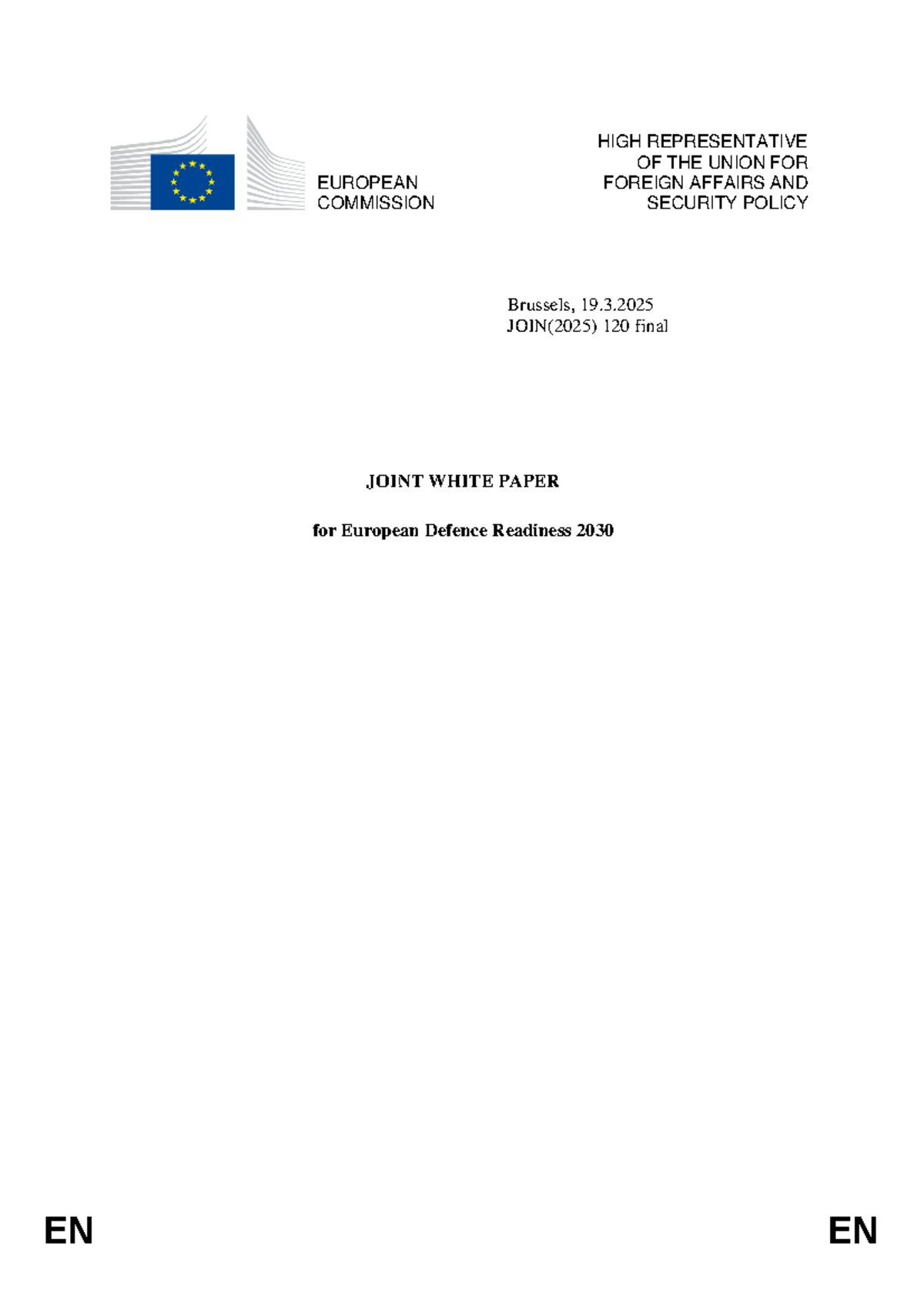 EU White Paper on Defence Readiness 2030: Strategic Insights and ...