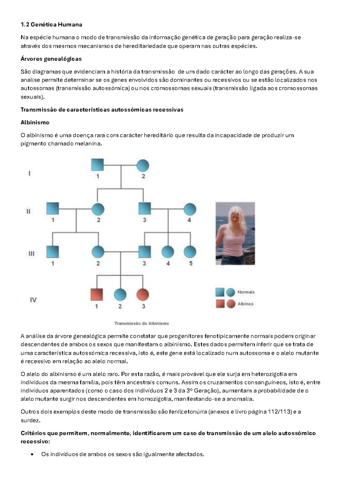 Hereditariedade Humana: Transmissão Genética e Características (1.2 ...