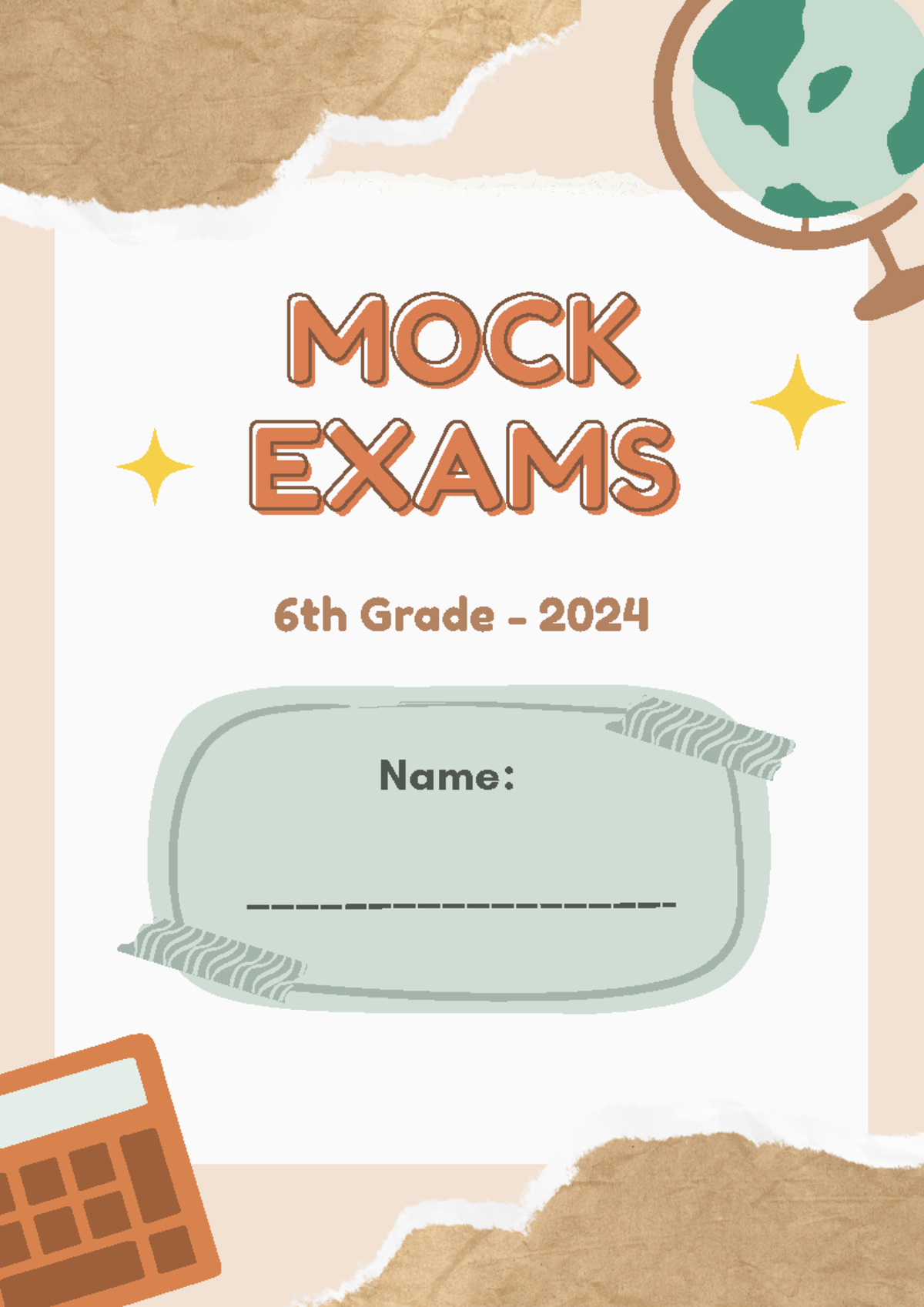 Mock Exams Booklet 6th grade 2024 - MOCK EXAMS 6th Grade 2024 Name ...