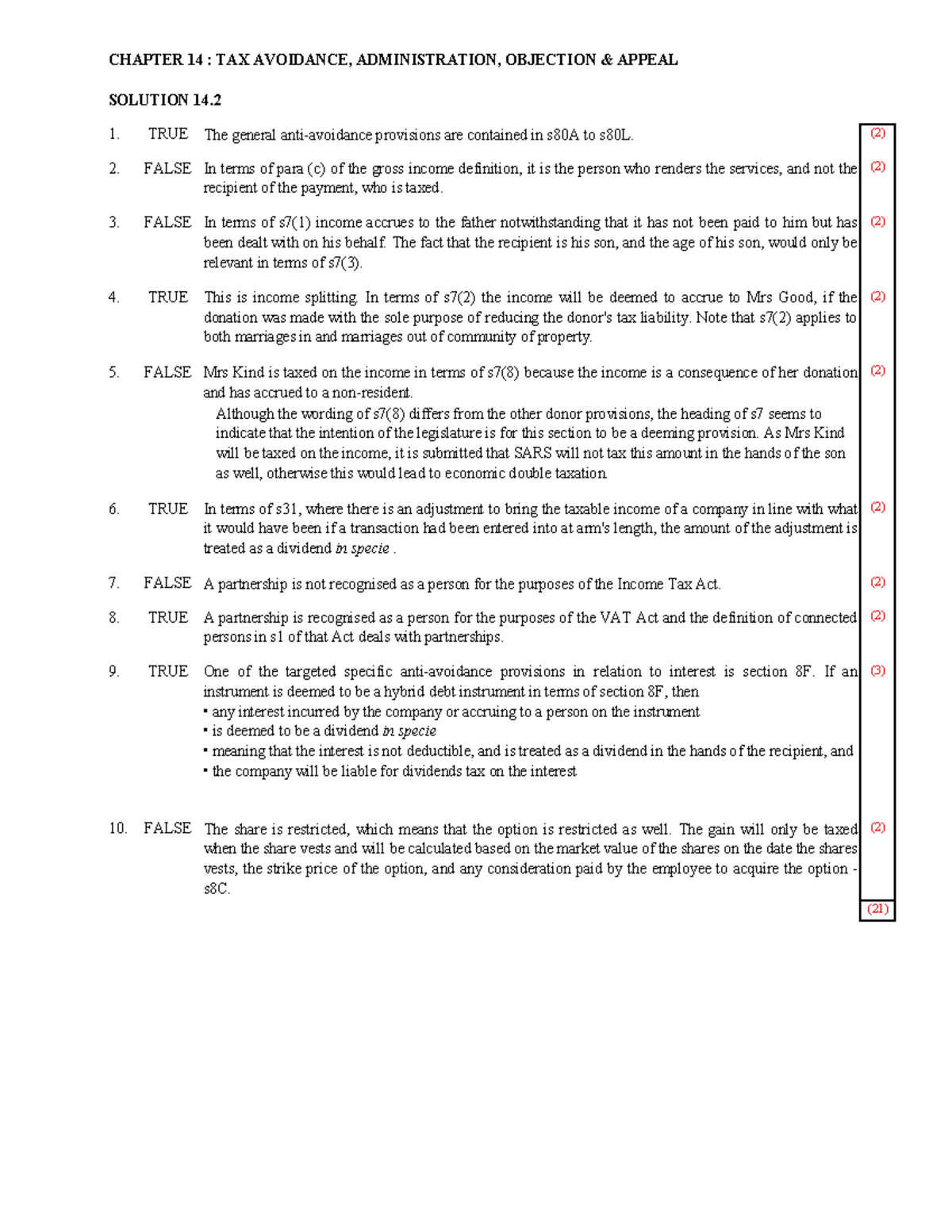 TUT CHAPTER 14: TAX AVOIDANCE SOLUTIONS & ADMINISTRATION NOTES - Studocu