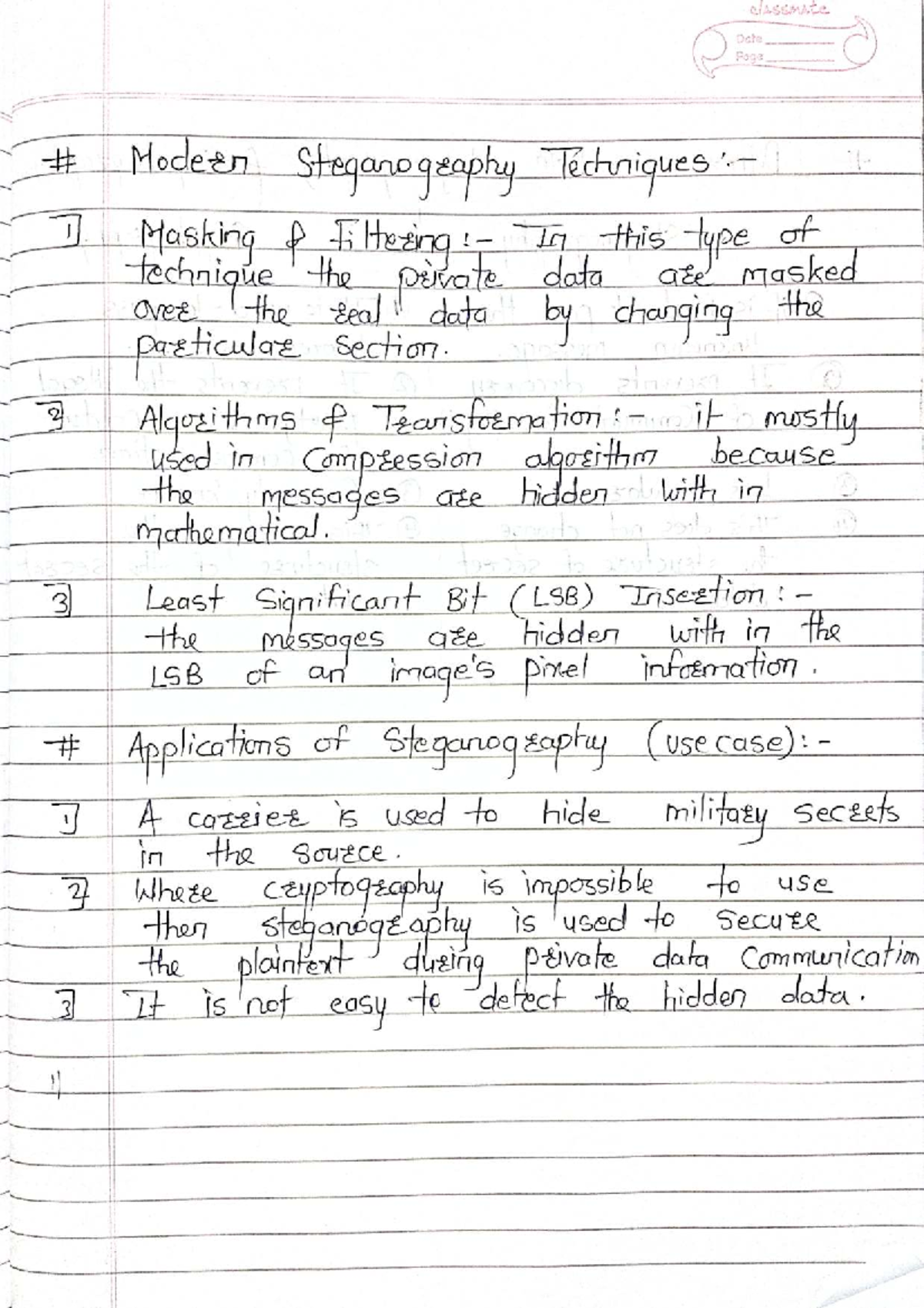 Modern Steganography Techniques: Masking & Filtering (CS101 Lecture ...