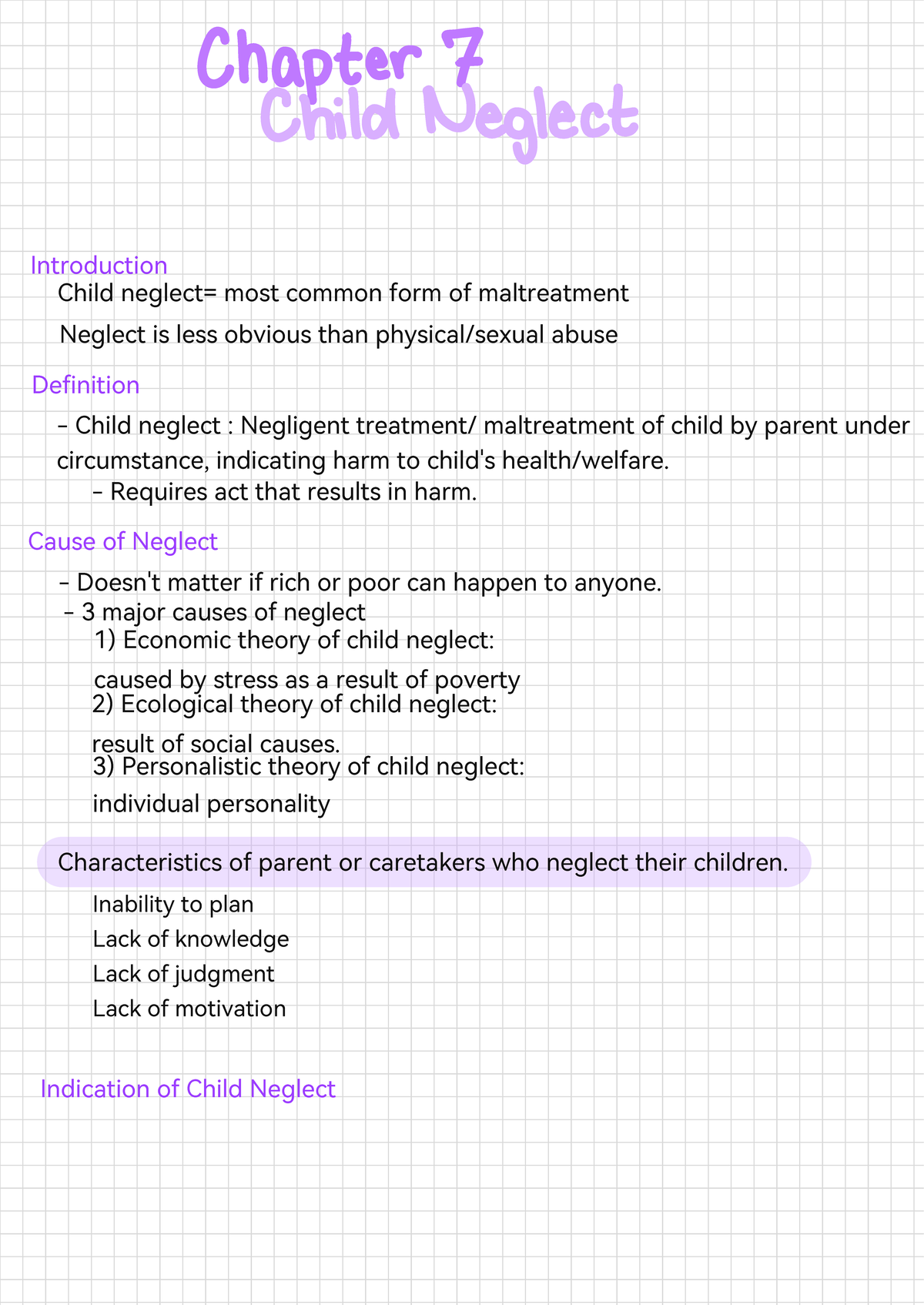 Ch. 7 Child Neglect: Definitions, Causes, and Indicators of ...