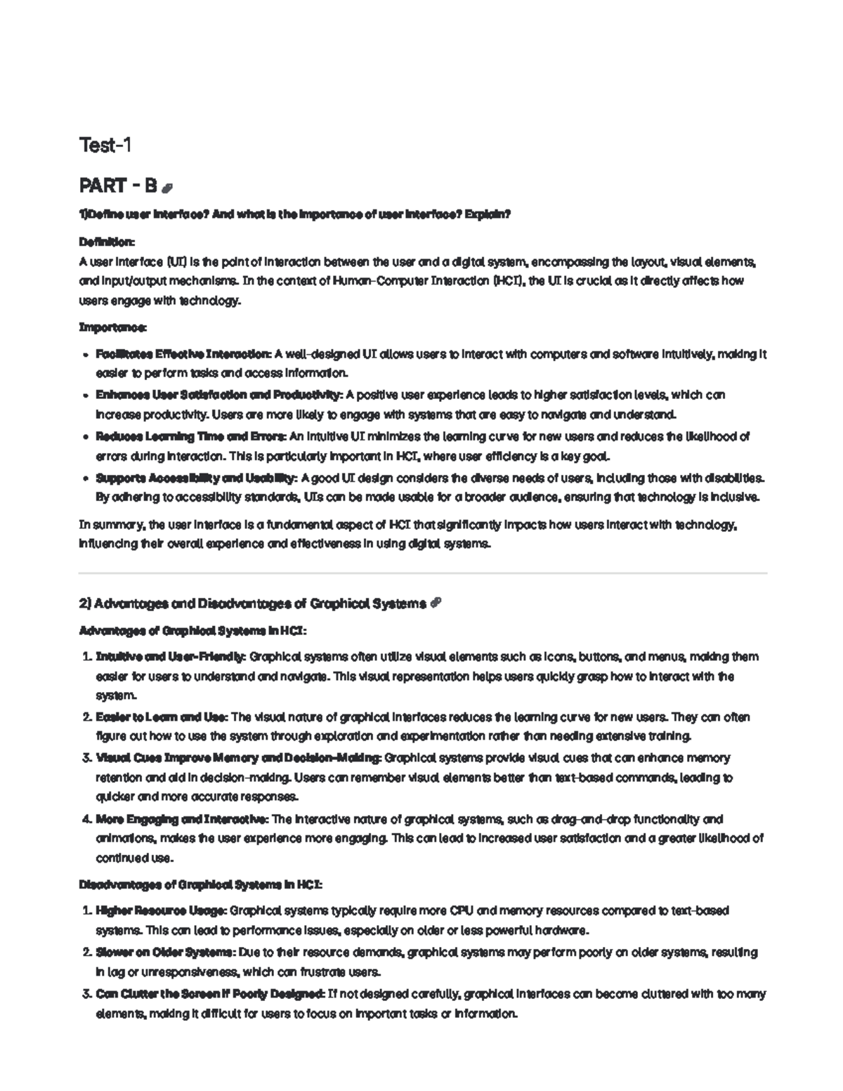 HCI 101: Understanding User Interfaces and Interaction Principles - Studocu
