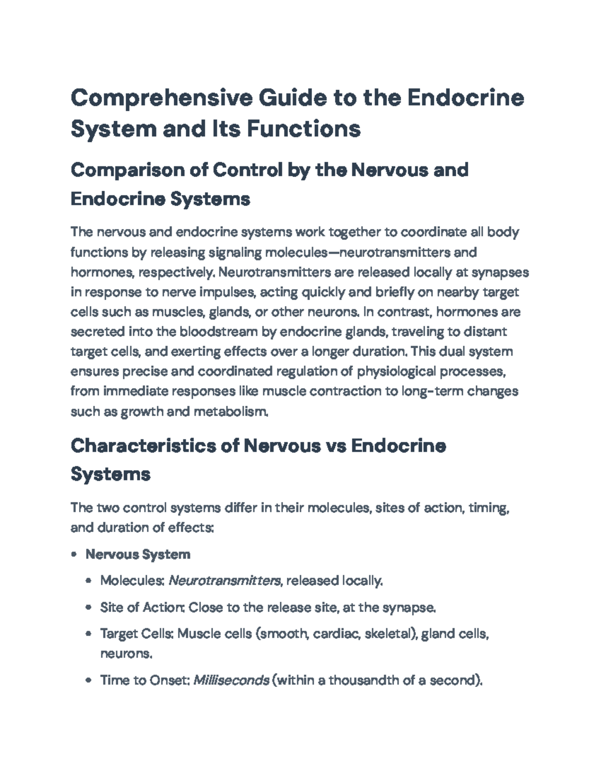 Comprehensive Guide to Endocrine System Functions & Control Mechanisms ...